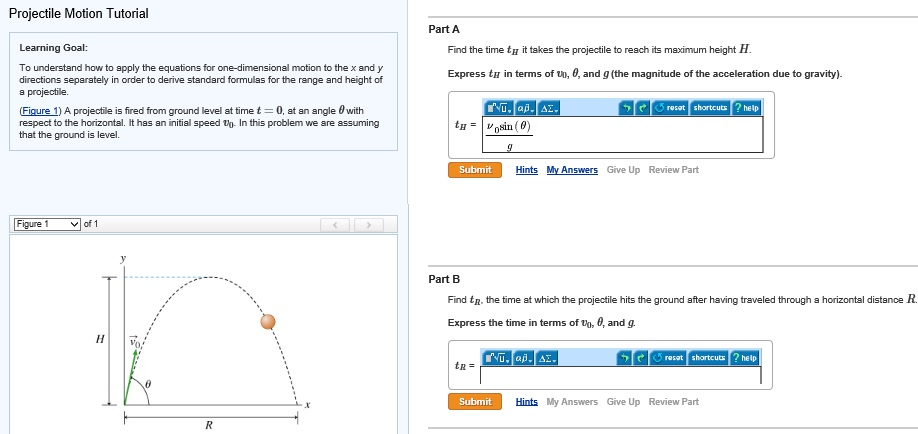 Solved For general projectile motion, which of the following | Chegg.com