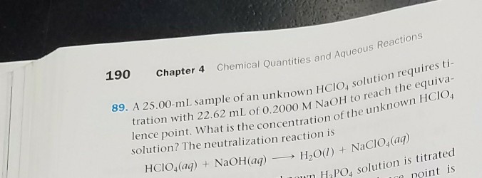 Solved 190 Chapter 4 Che mical Quantities and Aqueous | Chegg.com