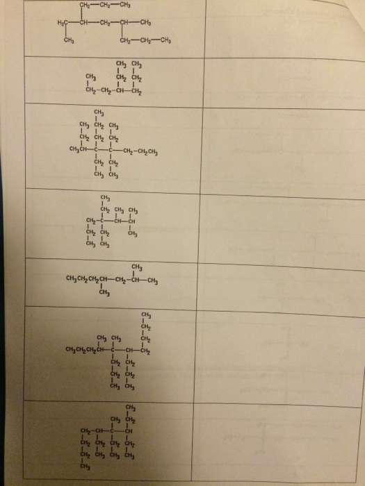 Solved Name the following branched alkanes; | Chegg.com Solved Name the following branched alkanes; | Chegg.com