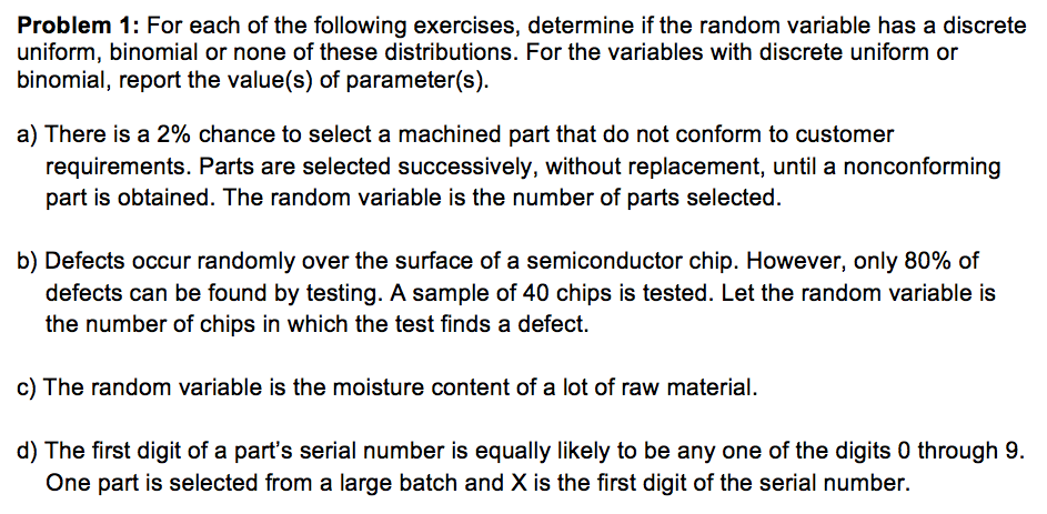 Solved For each of the following exercies, determine if the | Chegg.com Solved For each of the following exercies, determine if the | Chegg.com
