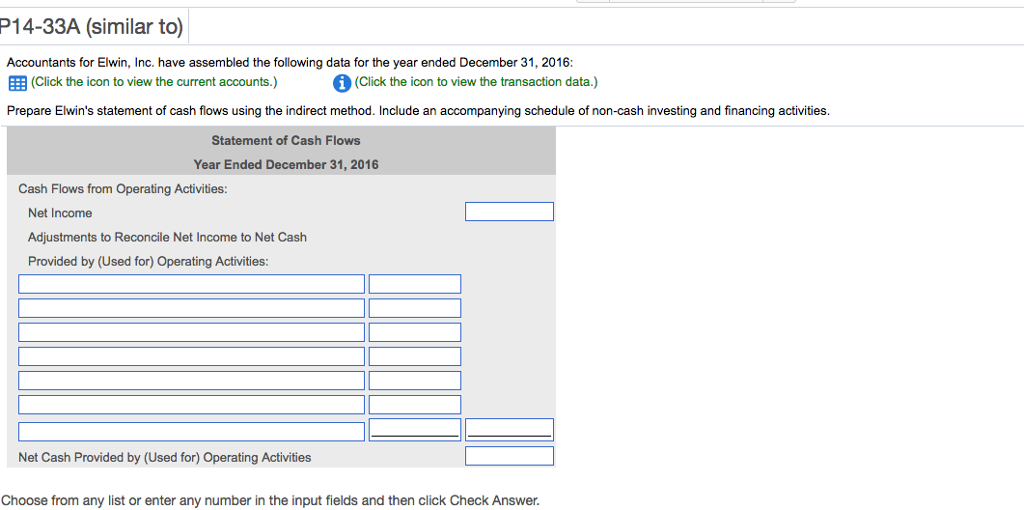 Solved P14-33A (similar to) Accountants for Elwin, Inc. have | Chegg.com
