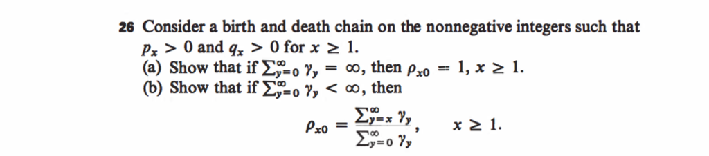 Consider a birth and death chain on the nonnegative | Chegg.com