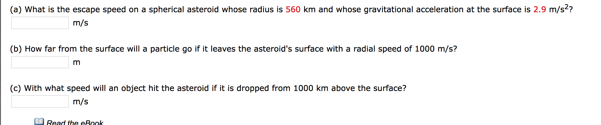 Solved What is the escape speed on a spherical asteroid | Chegg.com