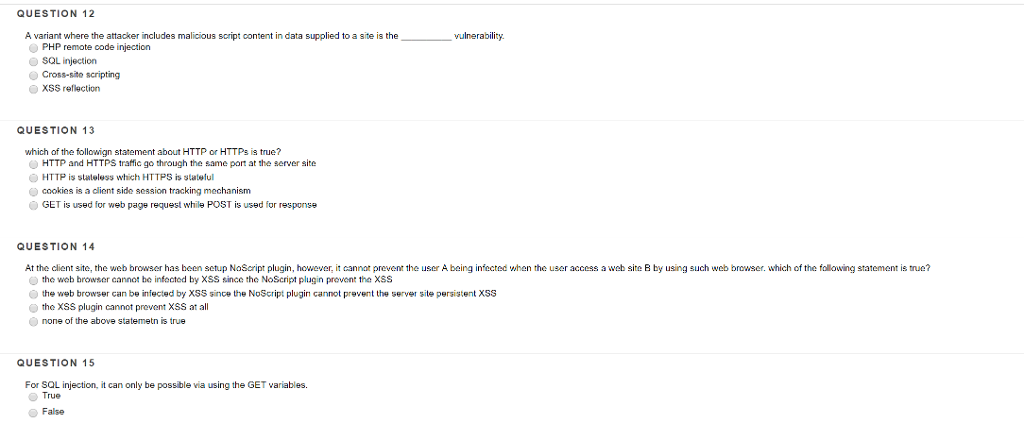Solved QUESTION 12 A variant where the attacker includes | Chegg.com