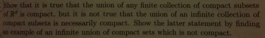 Solved Show that it is true that the union of any finite | Chegg.com