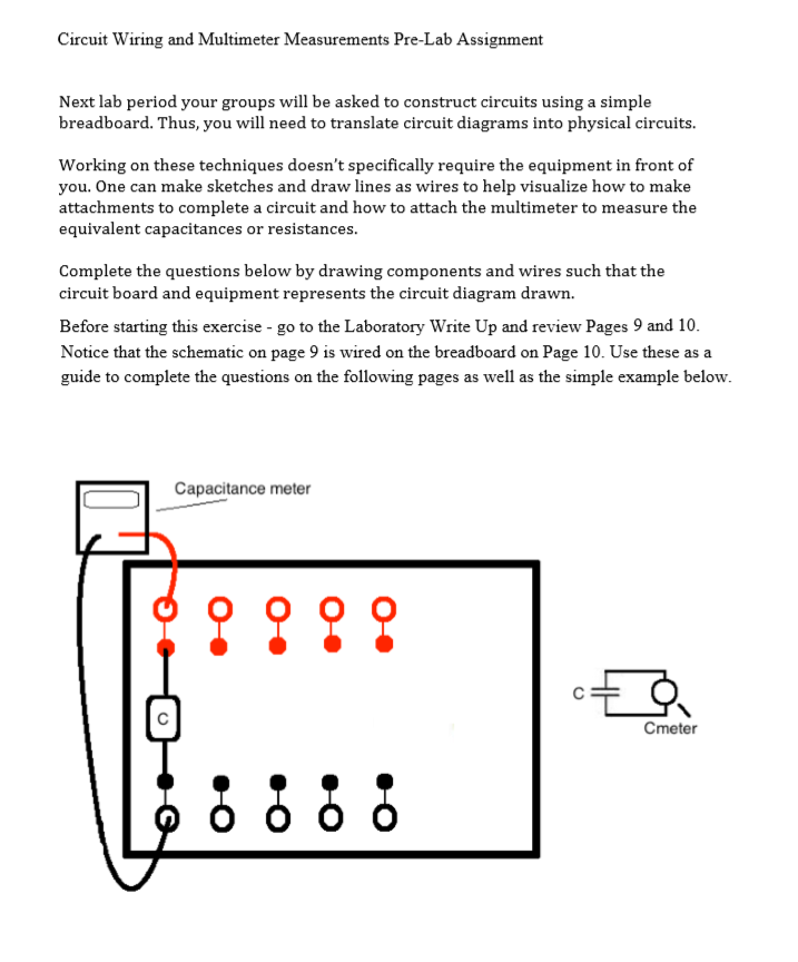 Circuit Wiring and Multimeter Measurements Pre-Lab | Chegg.com
