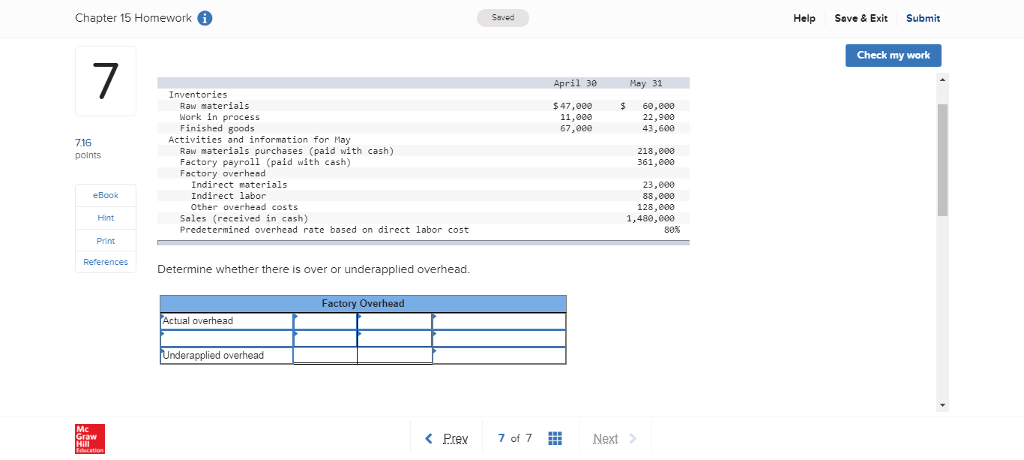 Solved Chapter 15 Homework G Saved Help Save & Exit Submit | Chegg.com