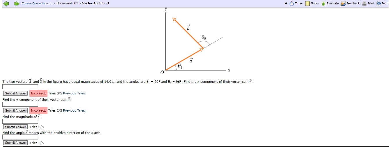 Solved The two vectors and in the figure have equal | Chegg.com