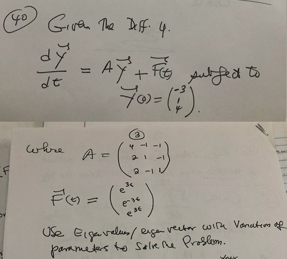 Solved Use eigenvalues and eigenvectors with variation of | Chegg.com