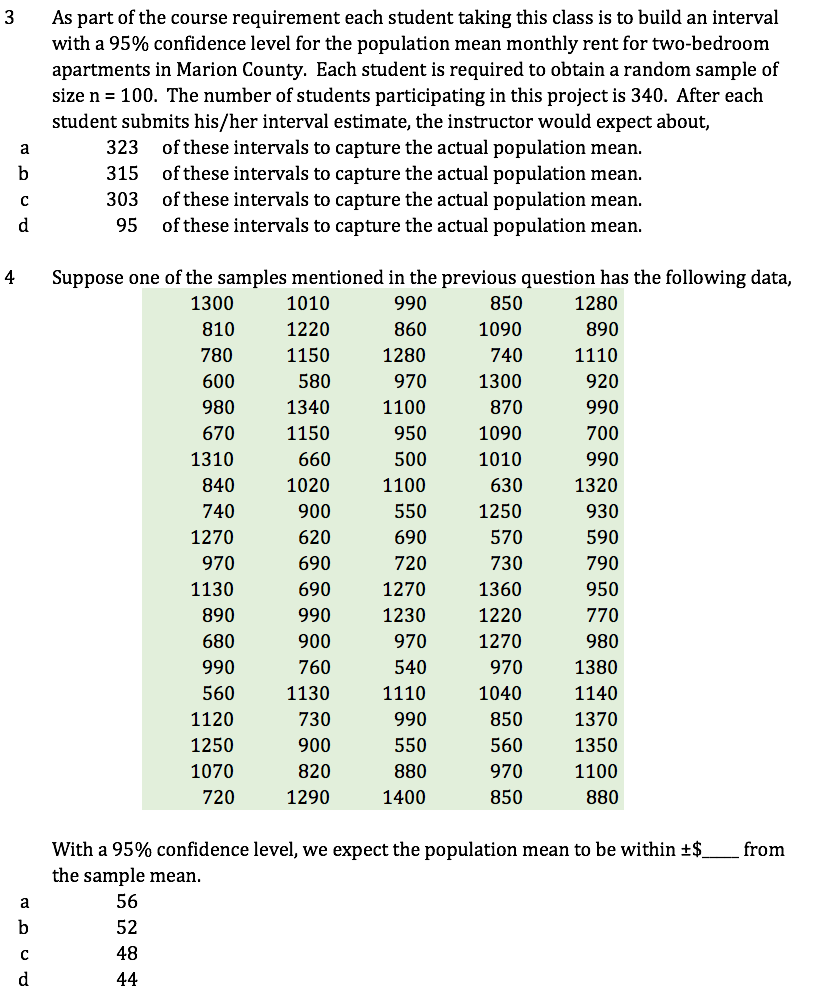 Solved As part of the course requirement each student taking | Chegg.com