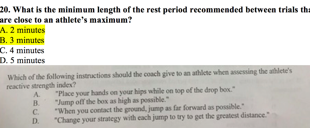 Solved What is the minimum length of the rest period | Chegg.com