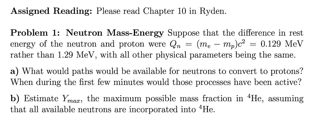 Neutron Mass-Energy Suppose that the difference in | Chegg.com