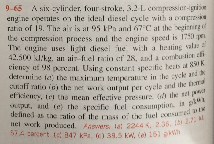Solved A six-cylinder, four-stroke, 3.2-L | Chegg.com