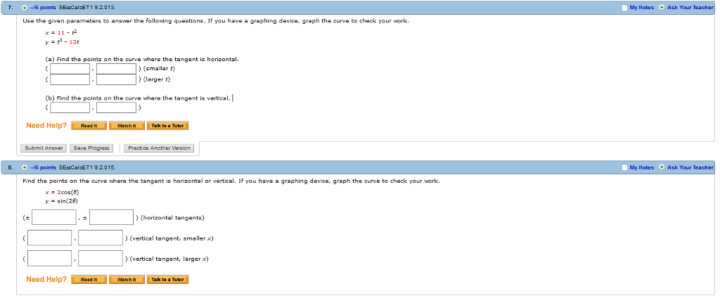 Solved Use the given parameters to answer the following | Chegg.com