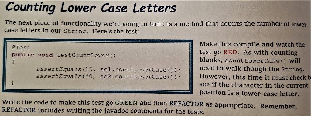 Solved Counting Lower Case Letters The next piece of | Chegg.com