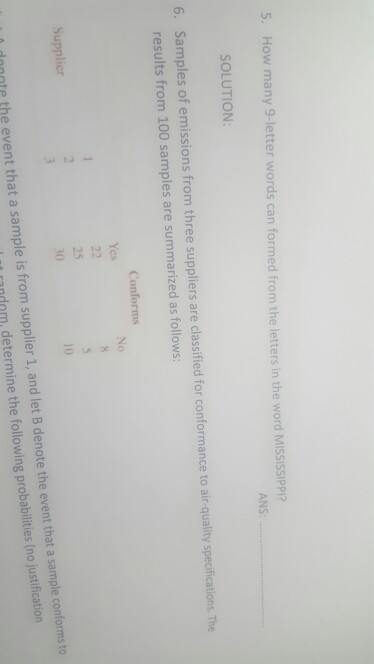 Solved 5 How Many 9 Letter Words Can Formed From The