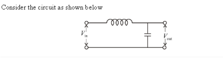 Solved The figure shows a simple filter circuit designed to | Chegg.com