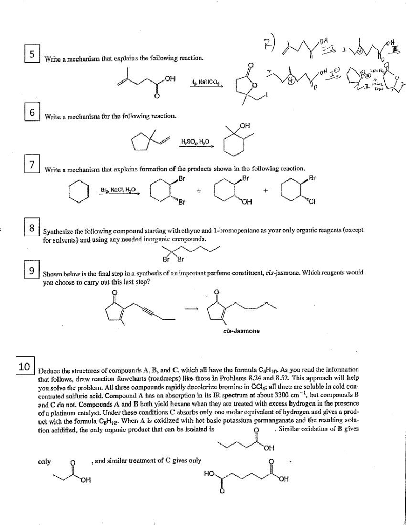 Solved Write a mechanism that explains the following | Chegg.com