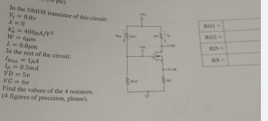 Solved In the NMOS transistor of this circuit: In the rest | Chegg.com