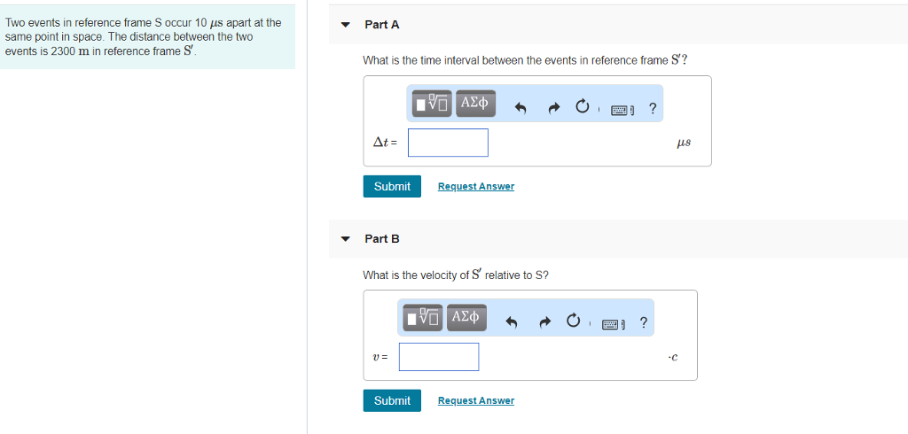 Solved Two events in reference frame S occur 10 ?s apart at | Chegg.com