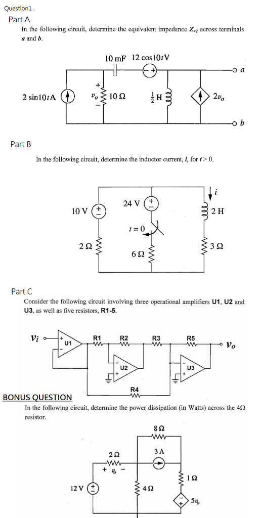 Solved In the following circuit, determine the equivalent | Chegg.com Solved In the following circuit, determine the equivalent | Chegg.com