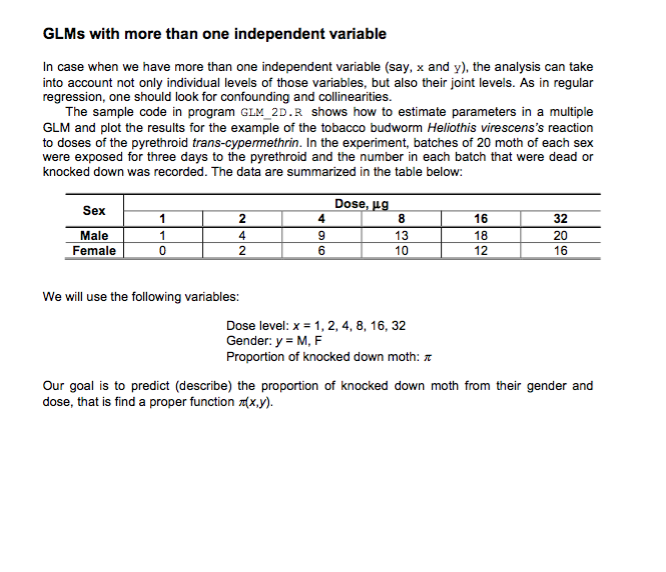 This is a Statistical Lab report on Generalized | Chegg.com