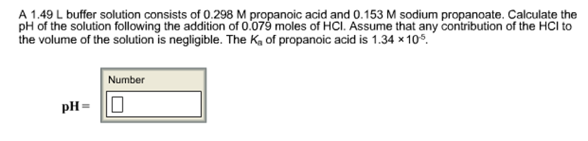 A 1.49 L buffer solution consists of 0.298 M | Chegg.com