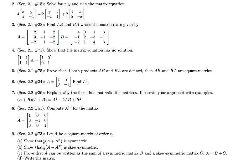 Solved I need Help with problem 2,4,5,7, and 9. if you can | Chegg.com