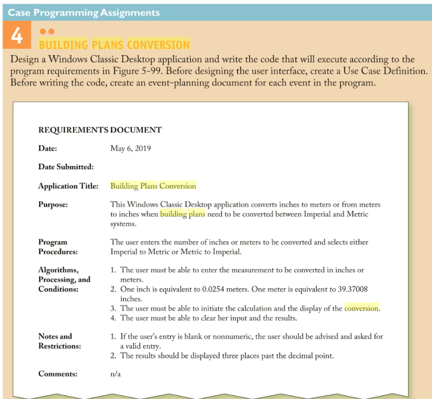Solved Case Programming Assignments 4 BUILDING PLANS | Chegg.com