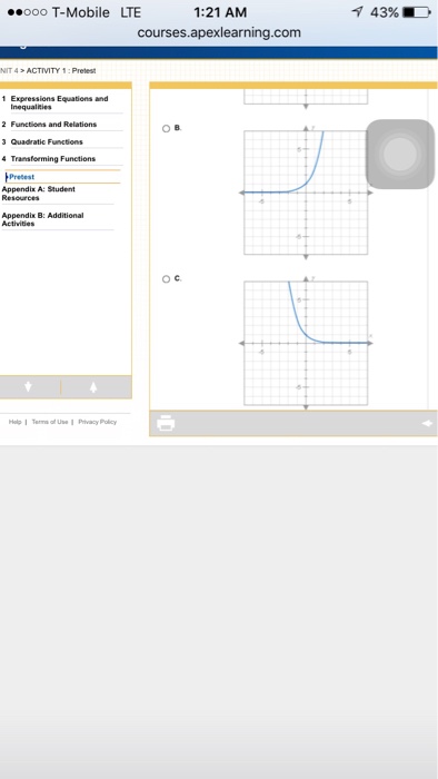 Solved eooo T-Mobile LTE 1:20 AM courses.apexlearning.com | Chegg.com