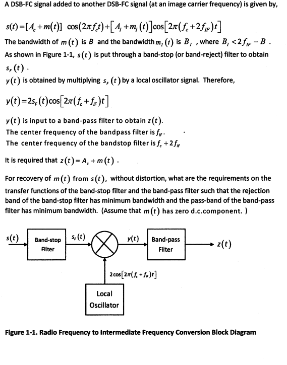 A DSB-FC signal added to another DSB-FC signal (at an | Chegg.com