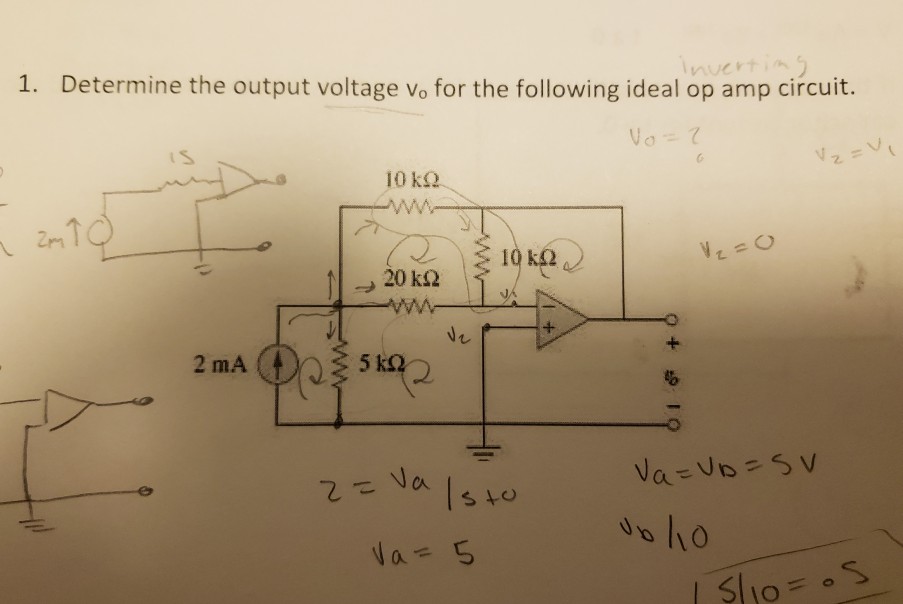Solved 1. Determine the output voltage vo for the following | Chegg.com