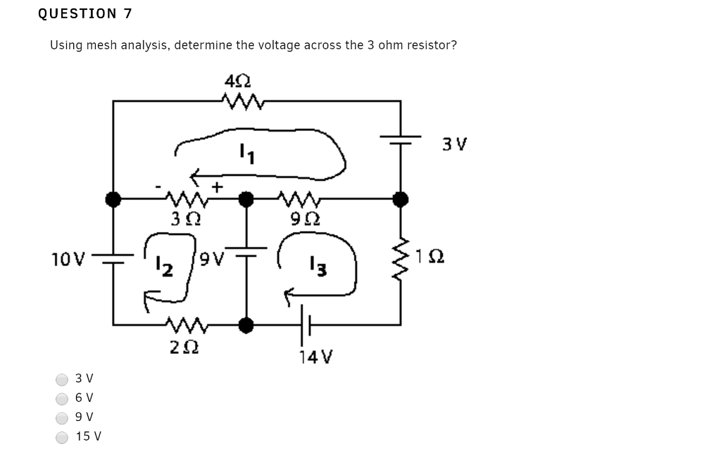 Solved Using mesh analysis, determine the voltage across the | Chegg.com