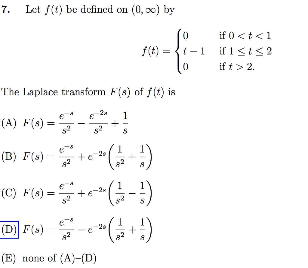 Solved Let f(t) be defined on (0, infinity) by f(t) = {0 if | Chegg.com Solved Let f(t) be defined on (0, infinity) by f(t) = {0 if | Chegg.com