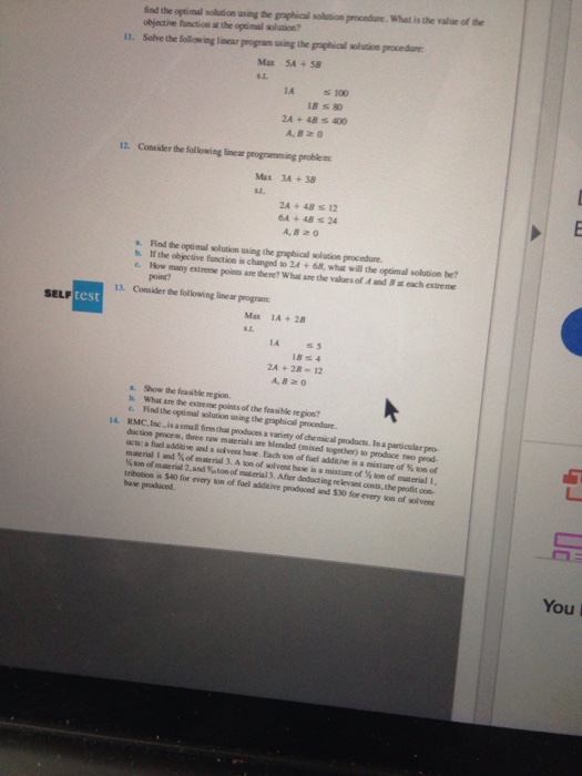 Solved find the optimal solution using the graphical | Chegg.com Solved find the optimal solution using the graphical | Chegg.com