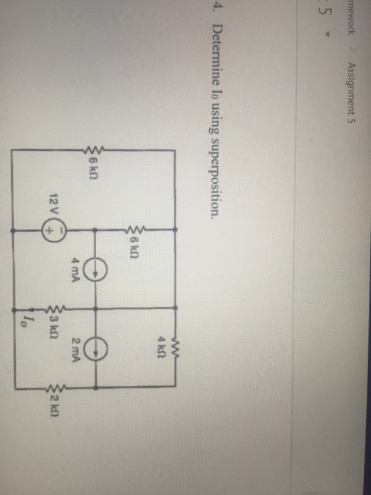 Solved Determine I_0 using superposition. | Chegg.com