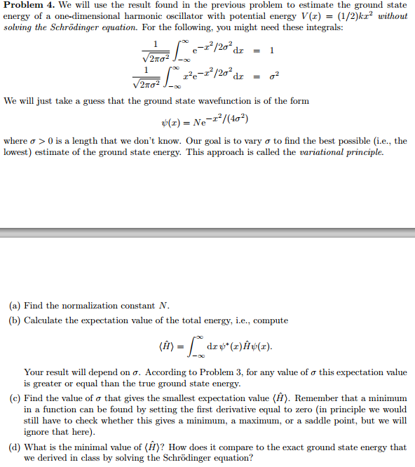 Problem 4 We Will Use The Result Found In The