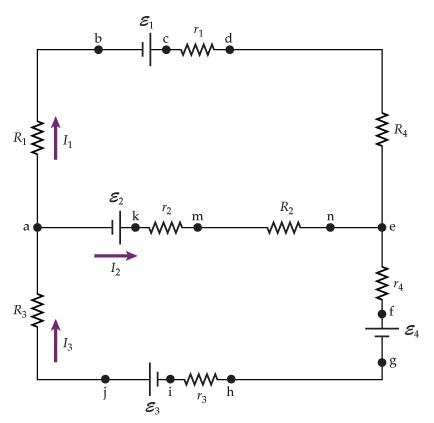 Solved Apply the loop rule to loop akmnefghija in the figure | Chegg.com