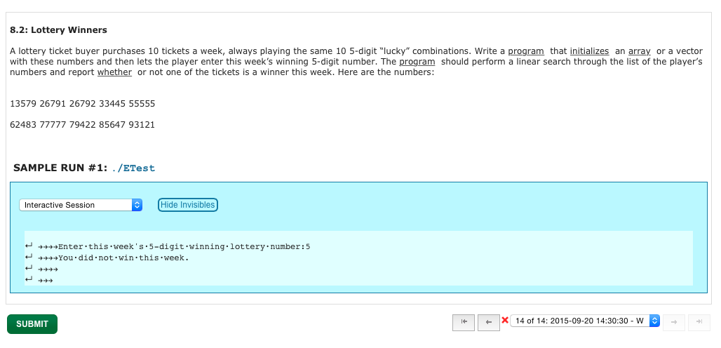 Solved 8.2: Lottery Winners A lottery ticket buyer purchases | Chegg.com