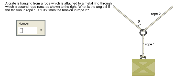 Solved A crate is hanging from a rope which is attached to a | Chegg.com
