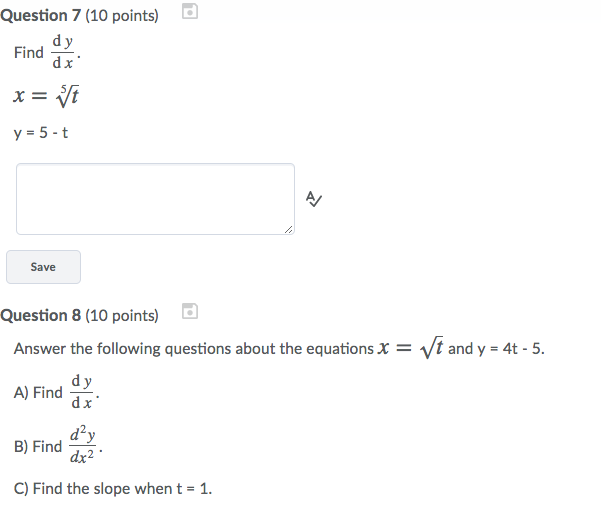 Solved Find dy/dx. x =^5 Squareroot t y = 5 - t Answer | Chegg.com