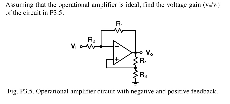 Solved Assuming that the operational amplifier is ideal, | Chegg.com