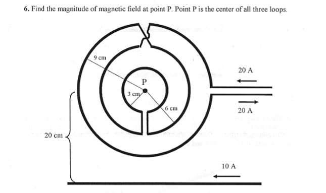 Solved Find the magnitude of magnetic field at point P Point | Chegg.com