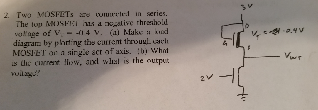 9. Two MOSFETs are connected in series. The top | Chegg.com