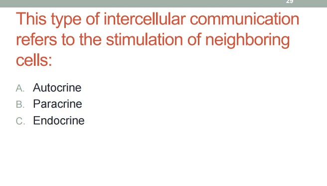 Solved This type of intercellular communication refers to | Chegg.com
