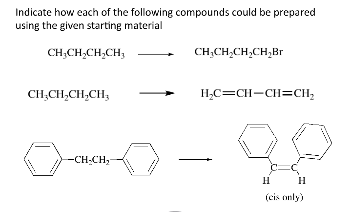 Solved Indicate how each of the following compounds could be | Chegg.com