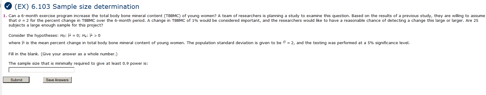 Can a 6-month exercise program increase the total | Chegg.com