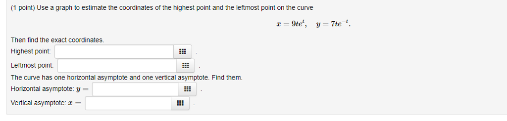 Solved 1 Point Use A Graph To Estimate The Coordinates Of
