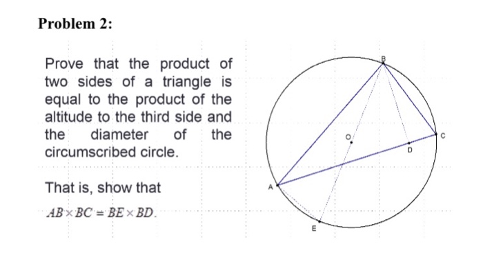 Solved Prove that the product of two sides of a triangle is | Chegg.com