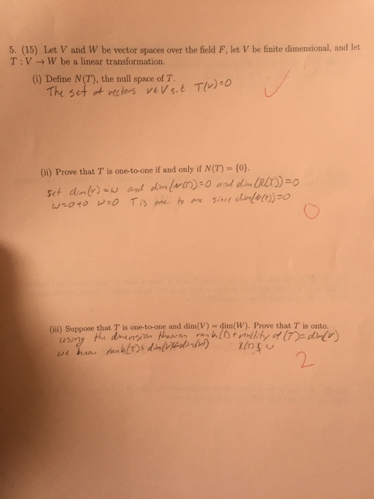 Solved Let V and W be vector spaces over the field F, let V | Chegg.com